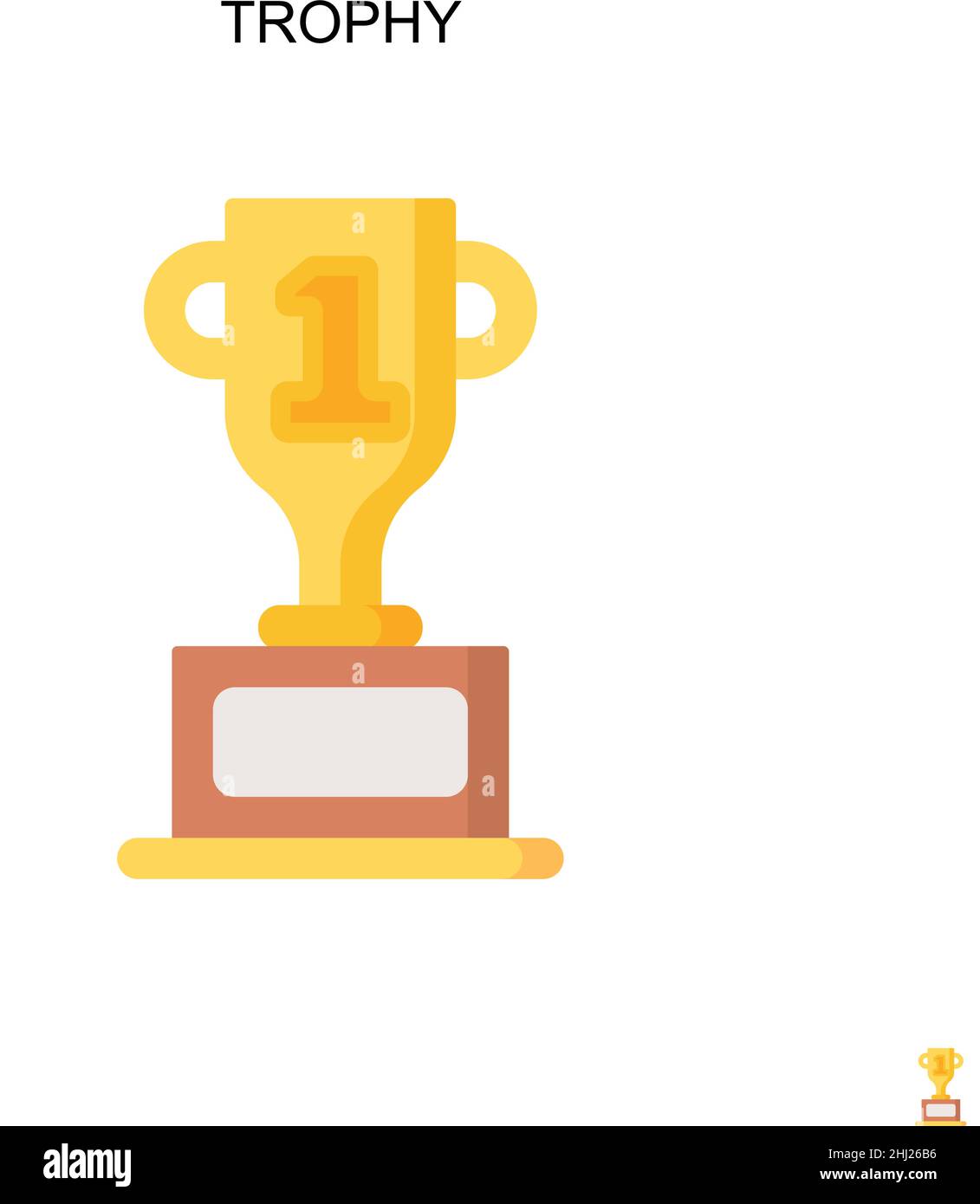 Trophy Simple vector icon. Illustration symbol design template for web ...