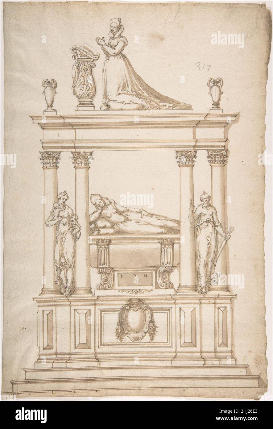 Design for a Woman's Tomb 16th century Anonymous, French, 16th century ...