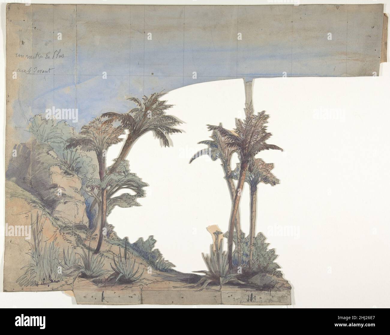 Design for a Stage Set at the Opéra, Paris 1828–90 Eugène Cicéri French ...