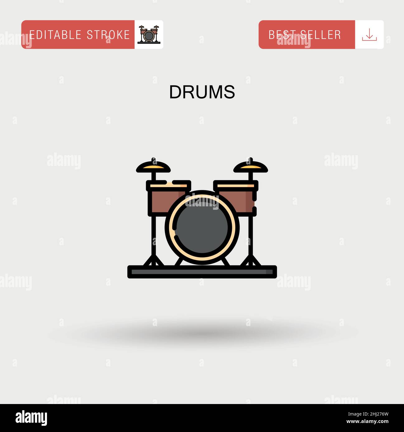 Black man playing drums Stock Vector Images - Alamy