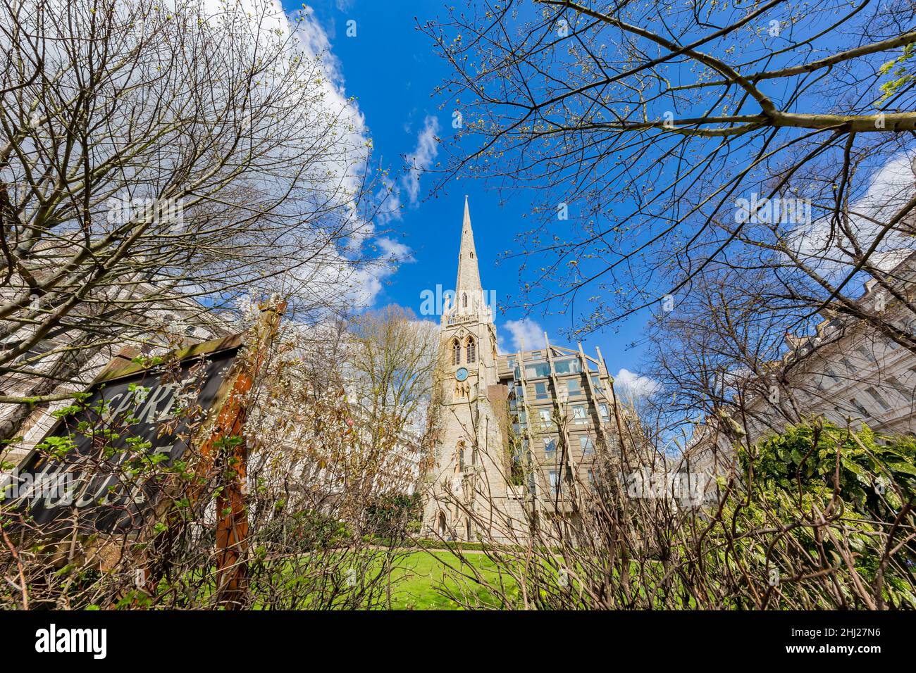 Sunny view of the famous Spire House at London, United Kingdom Stock ...