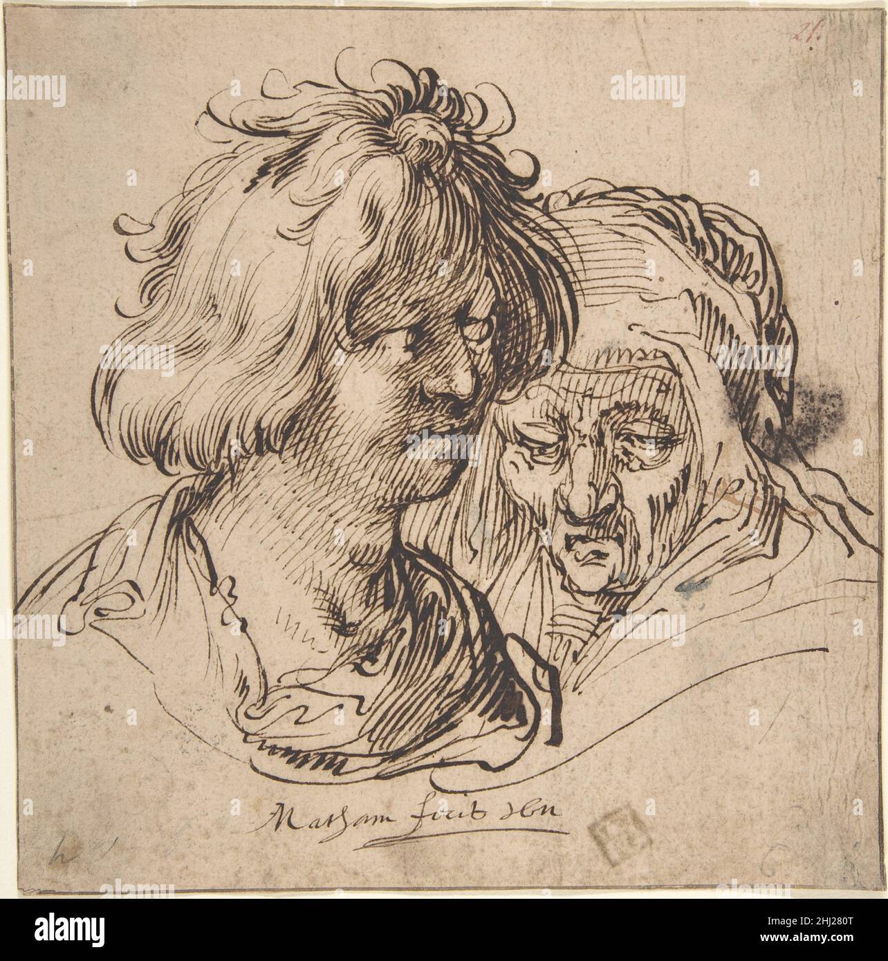 Young Man and Old Woman n.d. Jacob Matham Netherlandish. Young Man and ...