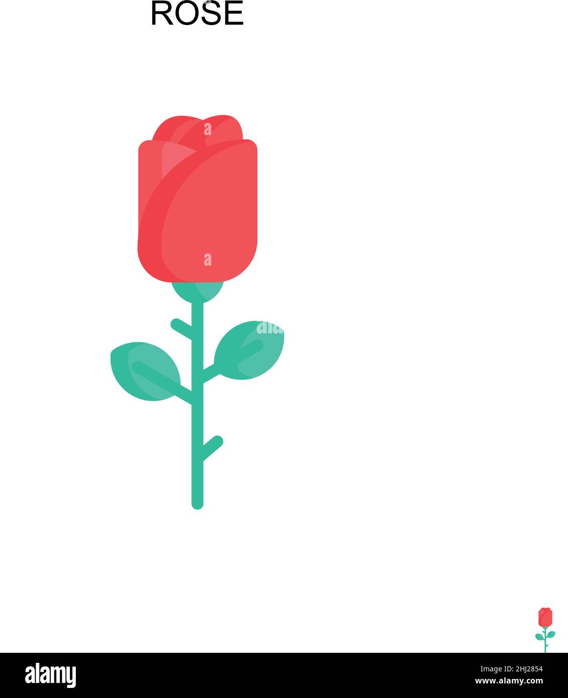 Rose Simple vector icon. Illustration symbol design template for web ...