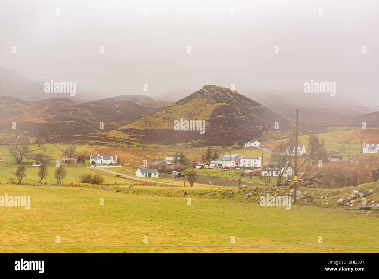 Overcast view of rural landscape at Boreraig, Scotland Stock Photo - Alamy