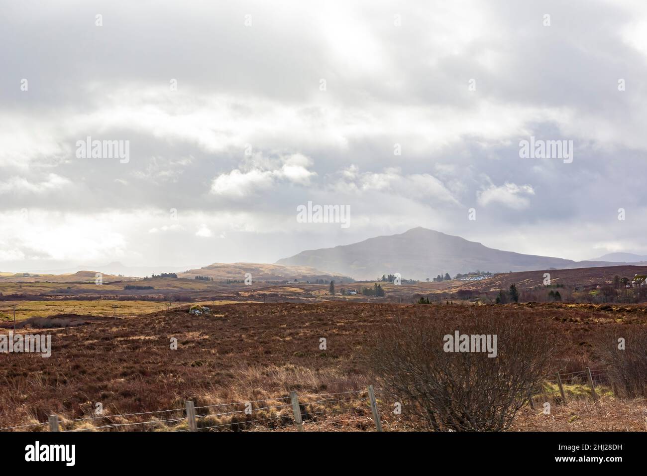 Overcast view of rural landscape at Boreraig, Scotland Stock Photo - Alamy