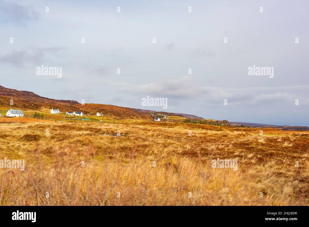 Overcast view of rural landscape at Boreraig, Scotland Stock Photo - Alamy