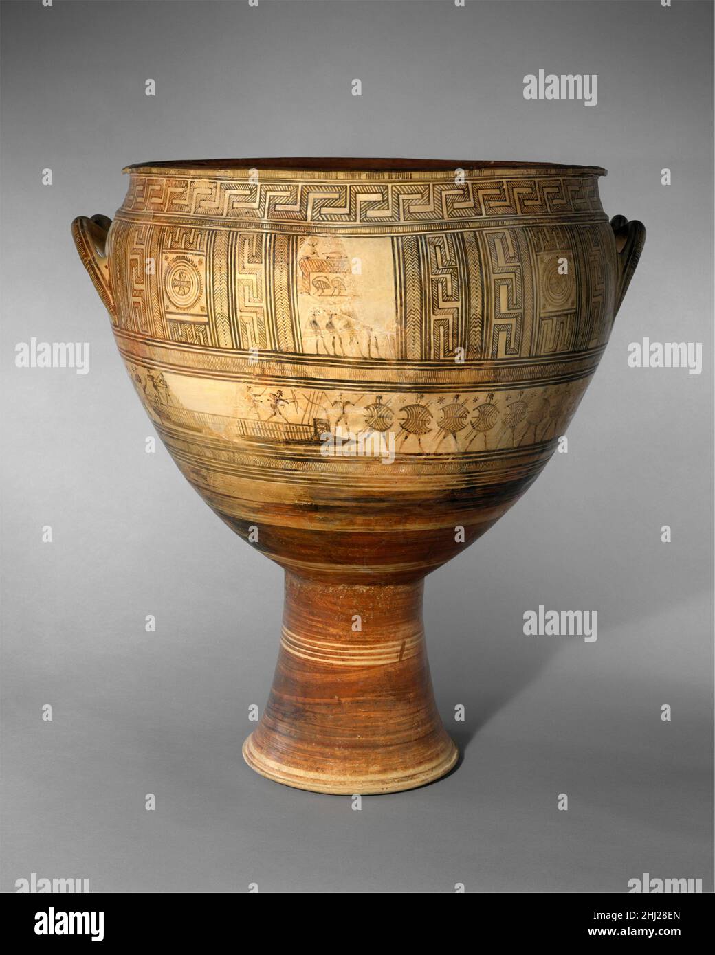 Terracotta krater late 1st quarter of the 8th century B.C. Attributed ...