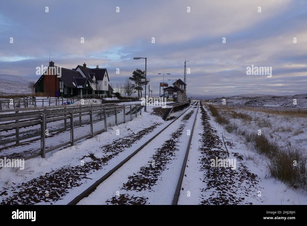 Corrour Station, Coire Odhar, Rannoch Moor, Scottish Highlands one of ...
