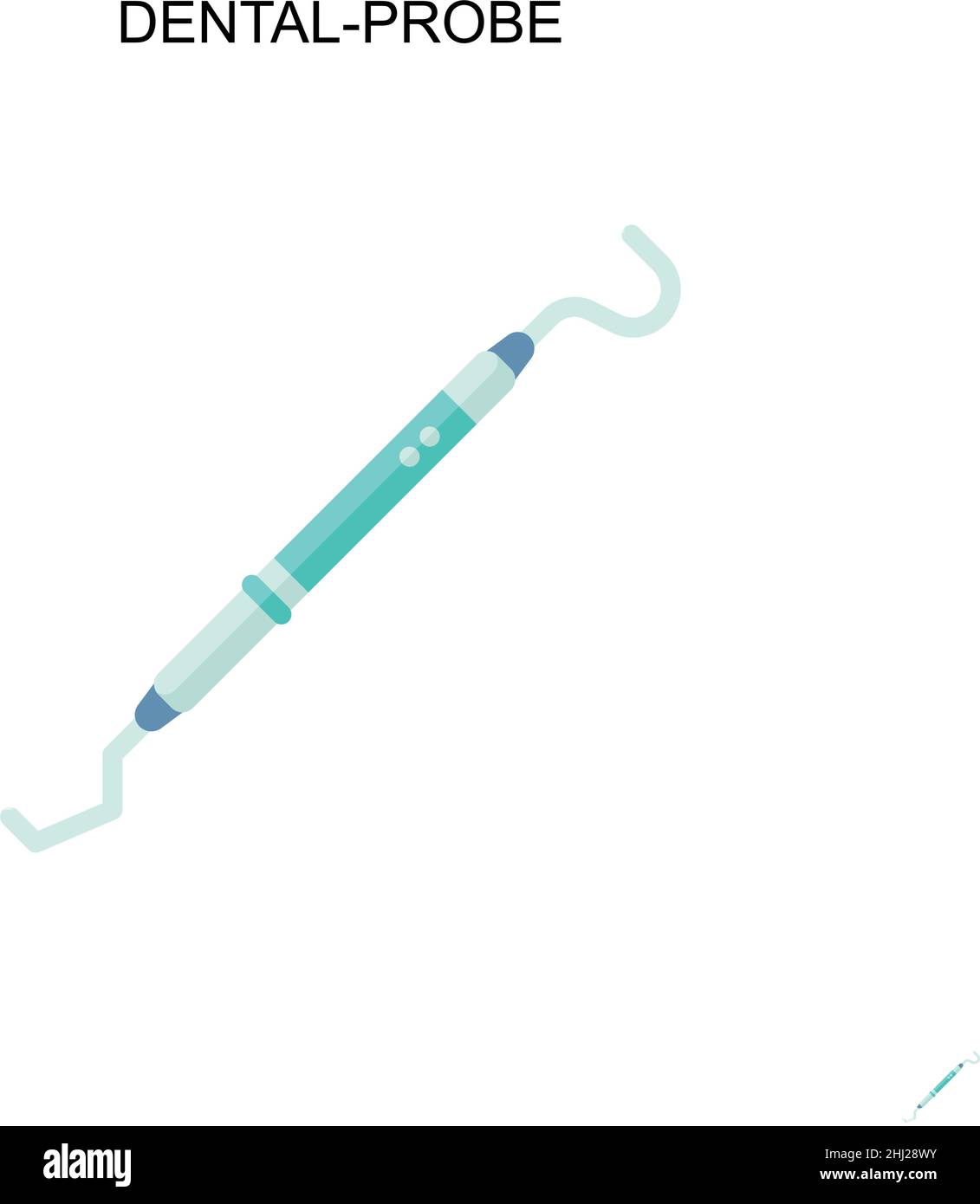 Dental-probe Simple vector icon. Illustration symbol design template ...