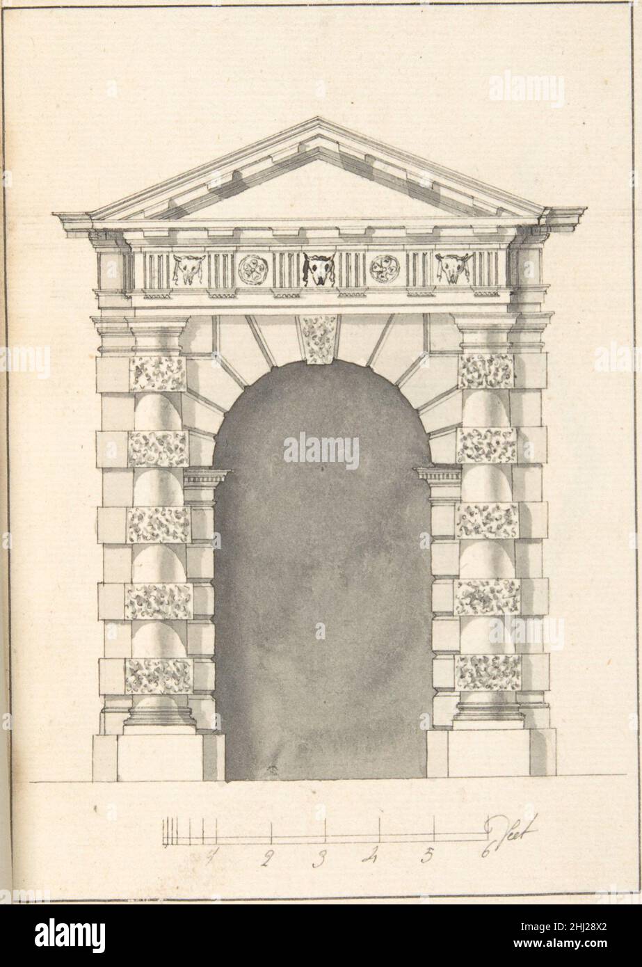 Elevation of Rustic Doric Doorway early to mid-18th century After ...