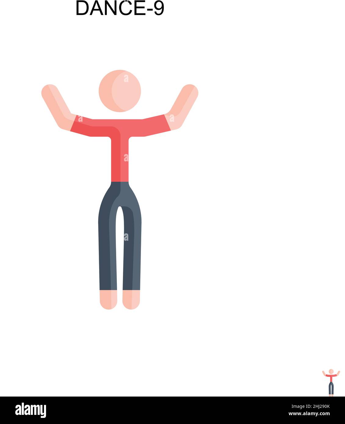 Dance-9 Simple vector icon. Illustration symbol design template for web ...