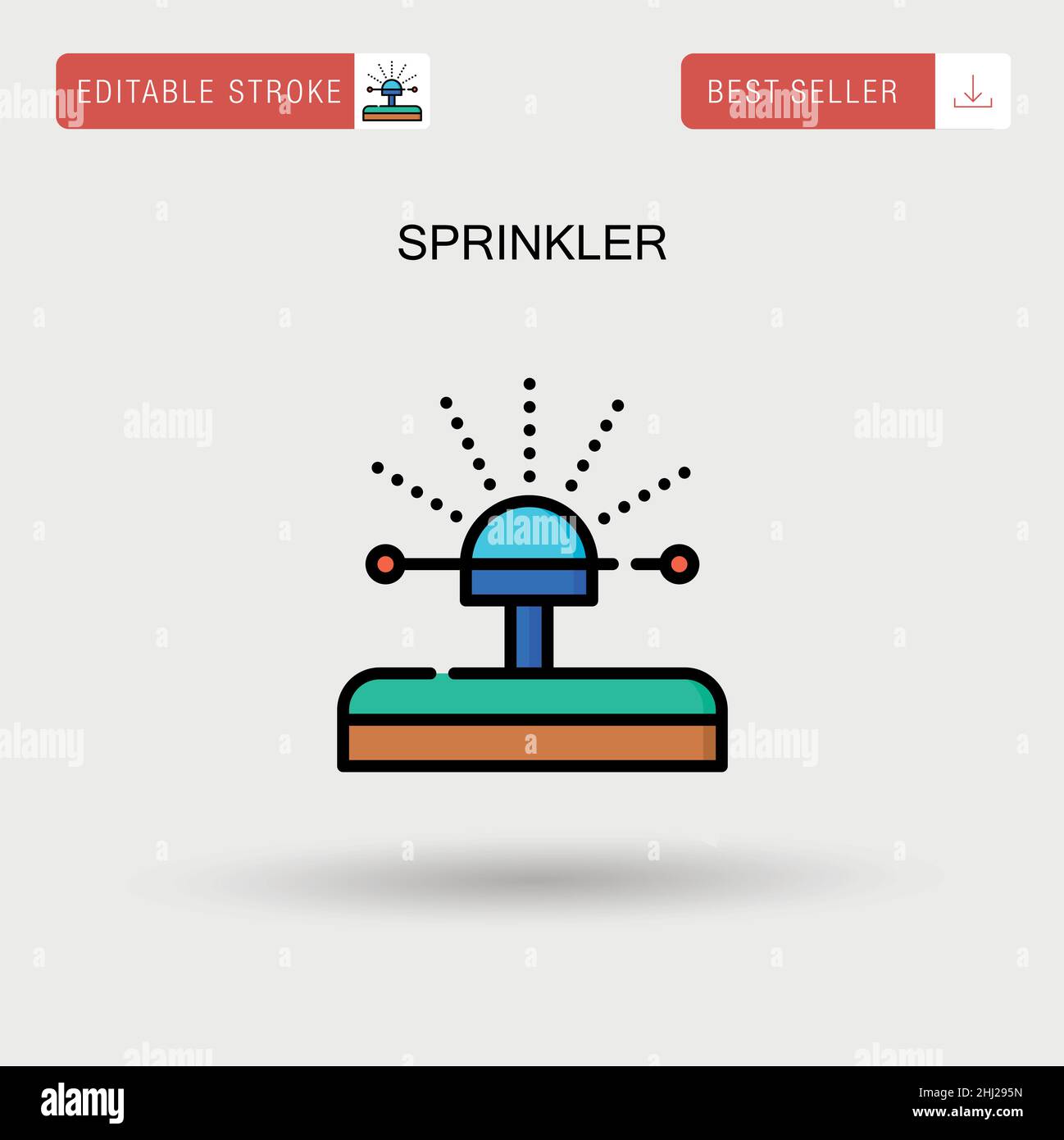 Sprinkler Simple vector icon Stock Vector Image & Art - Alamy