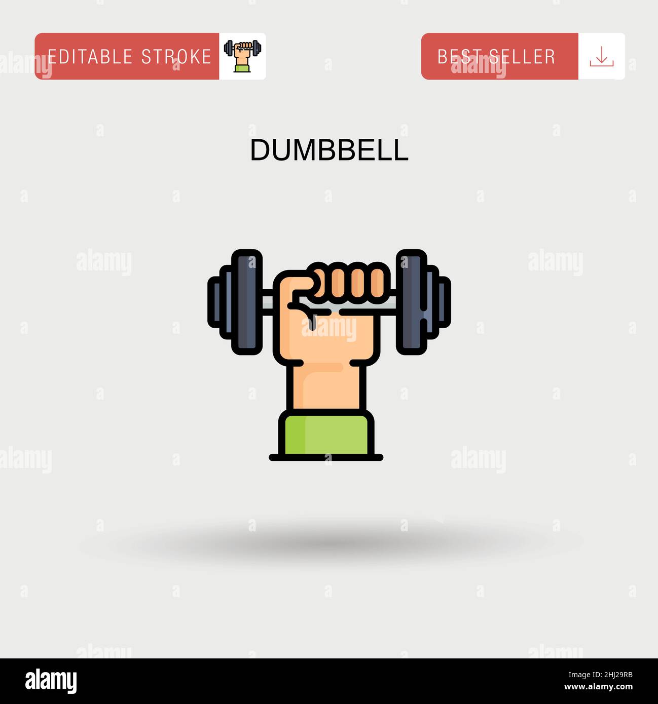 Lift dumbbell Stock Vector Images - Alamy
