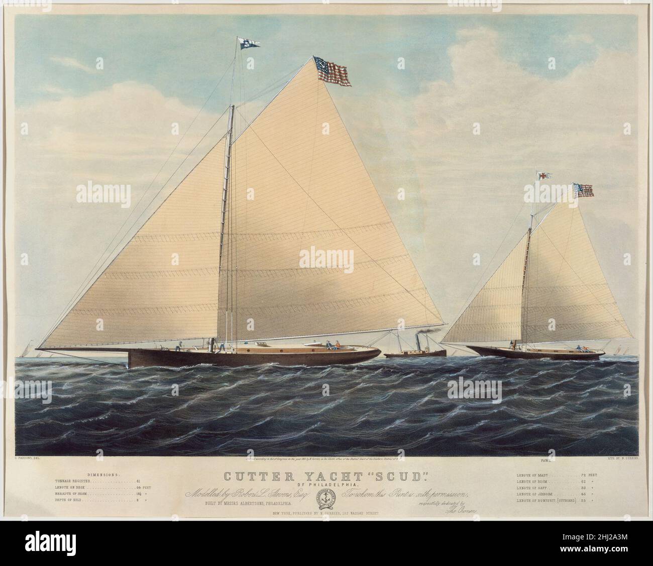 Cutter Yacht "Scud" of Philadelphia – Modelled by Robert L. Stevens ...