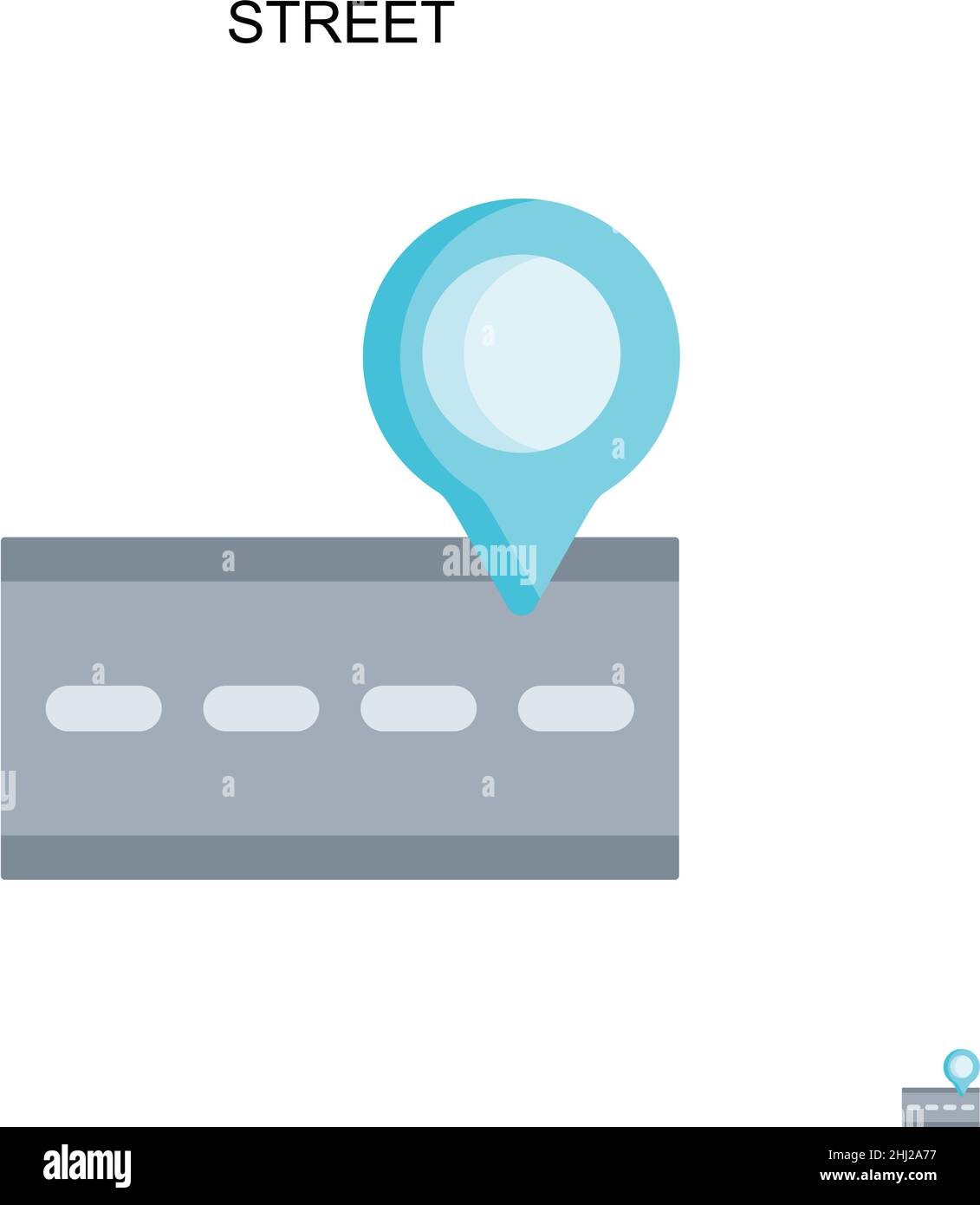 Street Simple vector icon. Illustration symbol design template for web ...