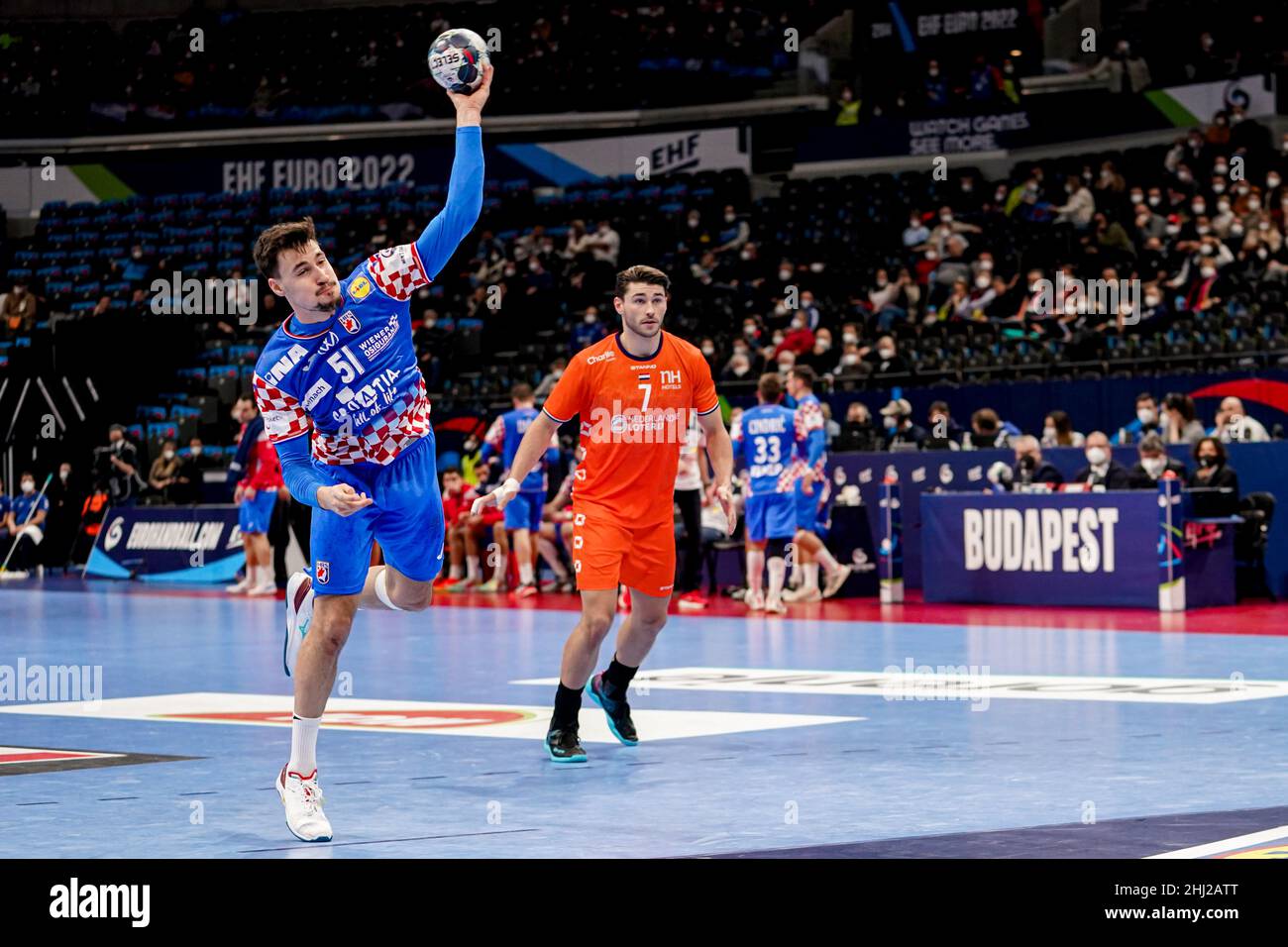 BUDAPEST, HUNGARY - JANUARY 26: Ivan Martinovic of Croatia, Robin ...