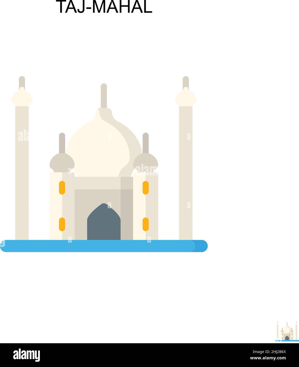 Taj-mahal Simple vector icon. Illustration symbol design template for ...