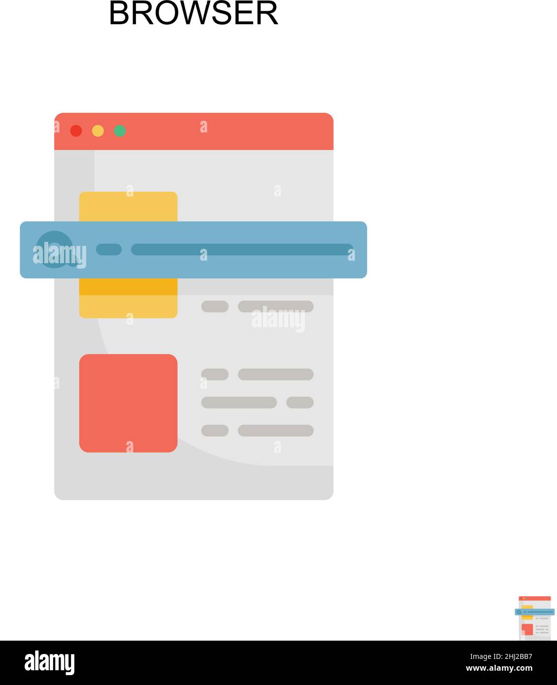 Browser Simple vector icon. Illustration symbol design template for web ...