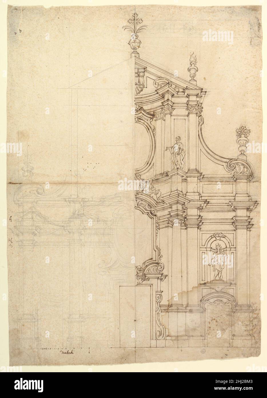 Two Alternate Design for a Church Façade 1700–1780 Anonymous, Italian ...