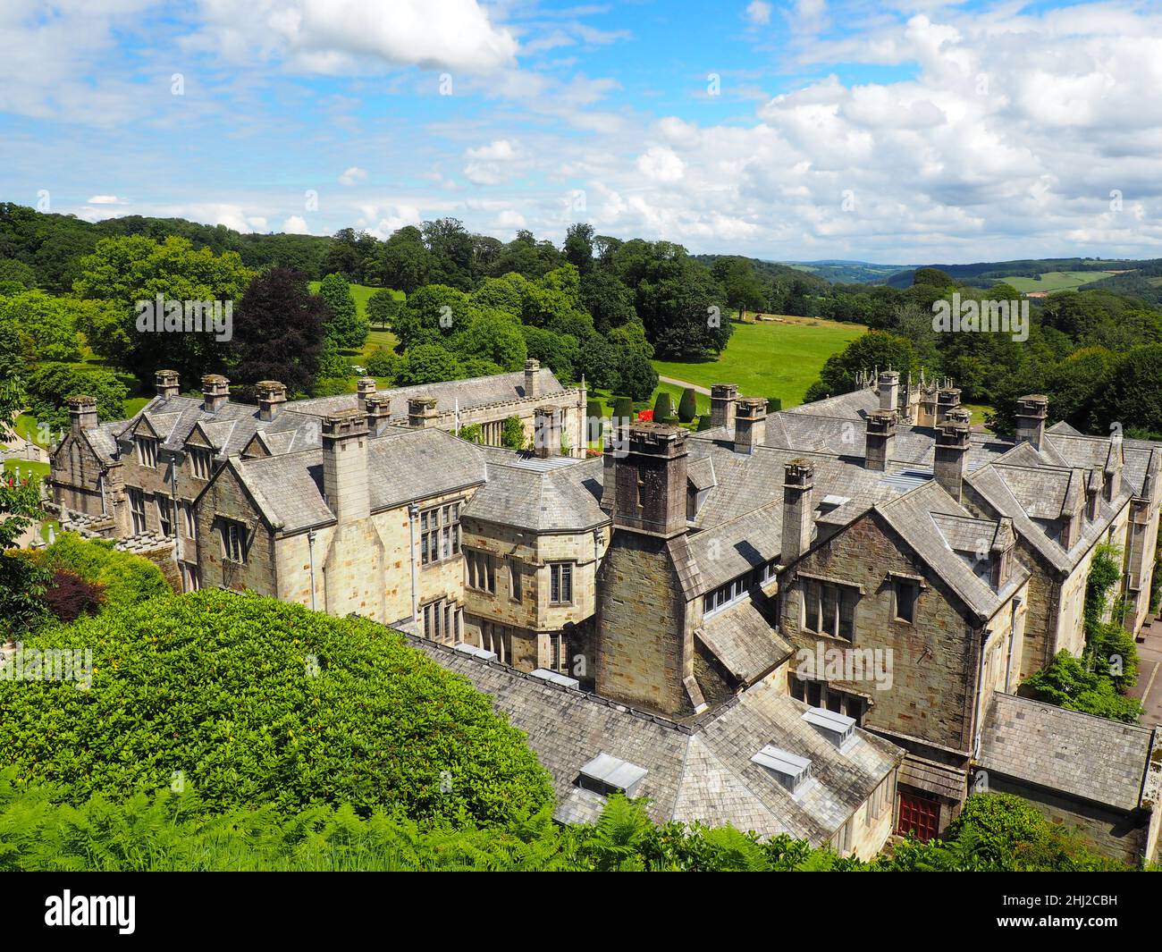 View over Lanhydrock House in Cornwall, England Stock Photo - Alamy