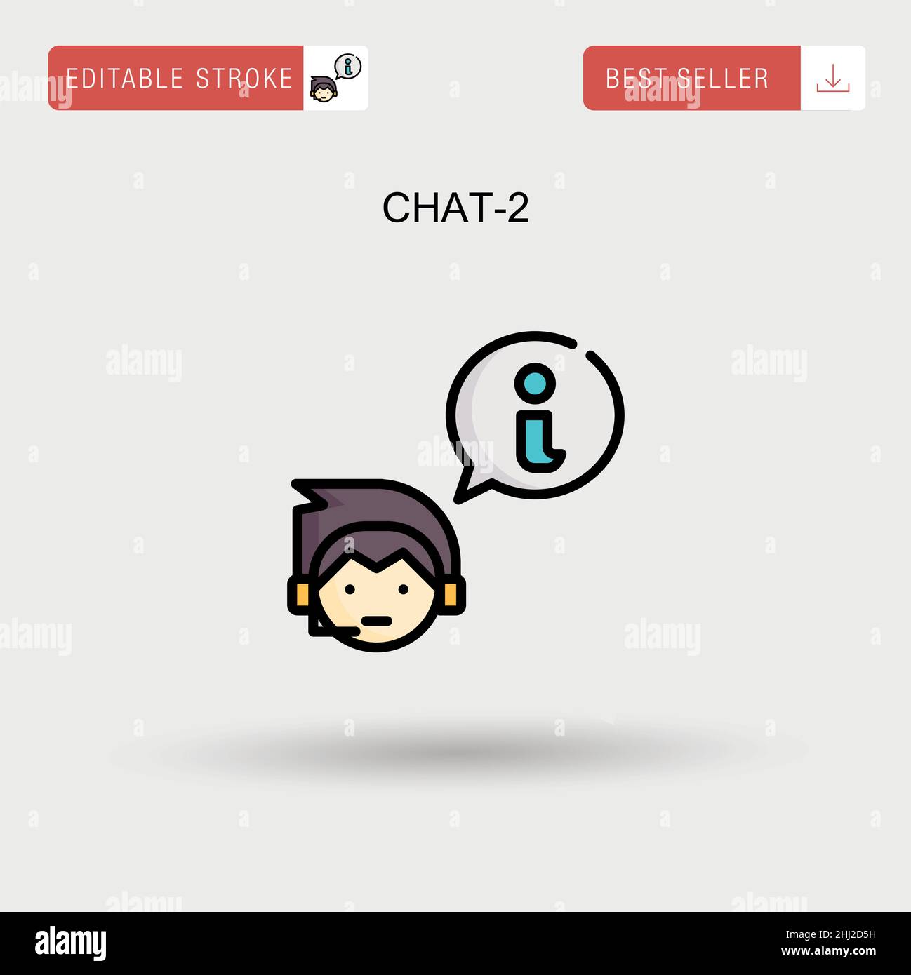 Chat-2 Simple vector icon Stock Vector Image & Art - Alamy