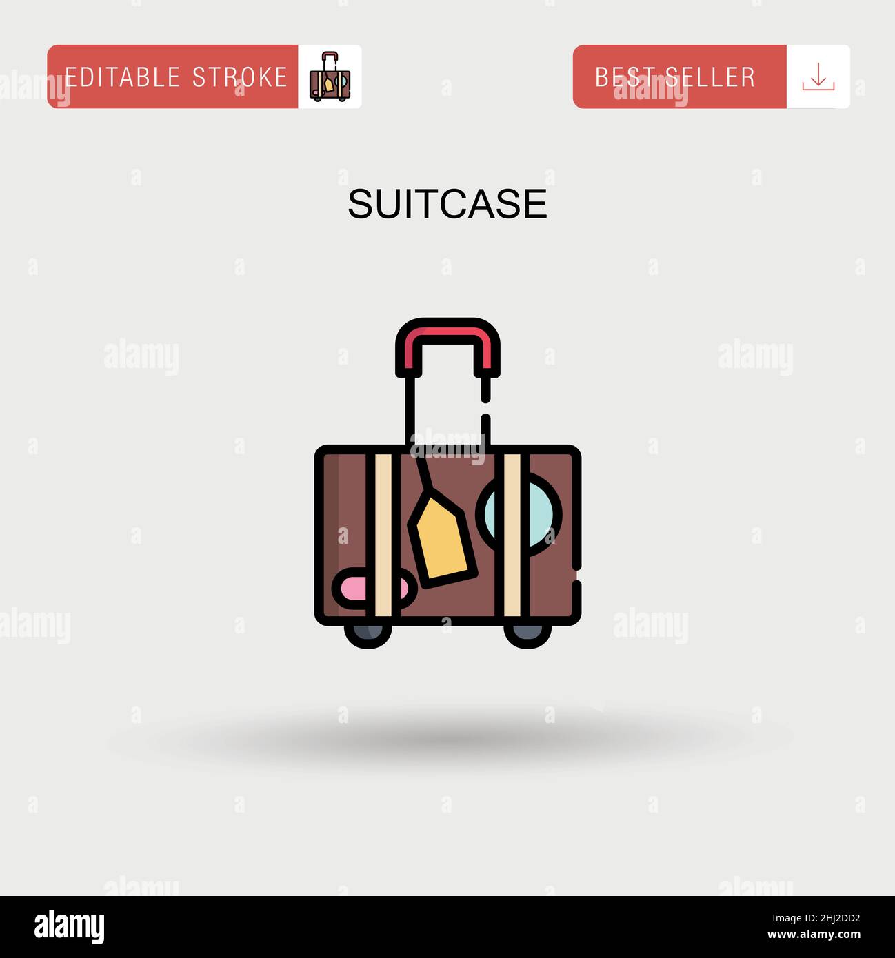 Suitcase Simple vector icon Stock Vector Image & Art - Alamy