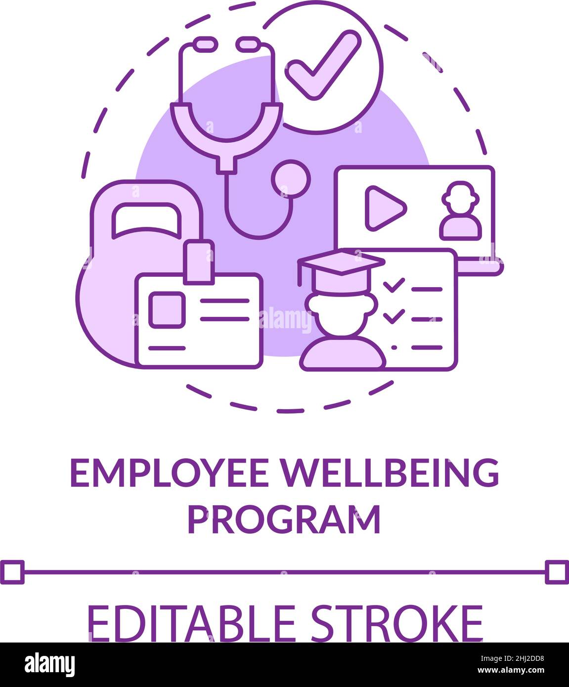 Employee wellbeing program purple concept icon Stock Vector Image & Art ... Employee wellbeing program purple concept icon Stock Vector Image & Art ...