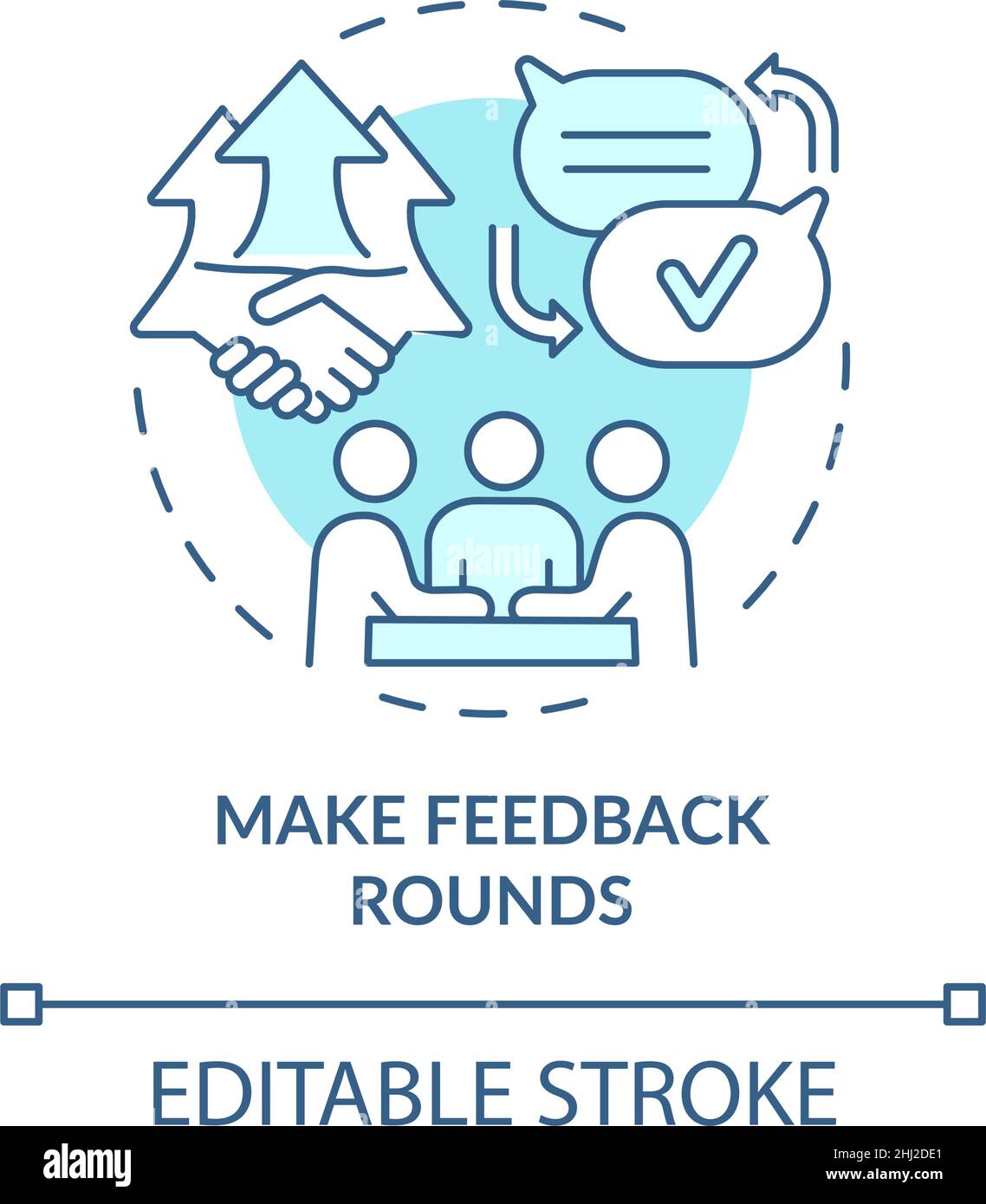 Make feedback rounds turquoise concept icon Stock Vector Image & Art ...