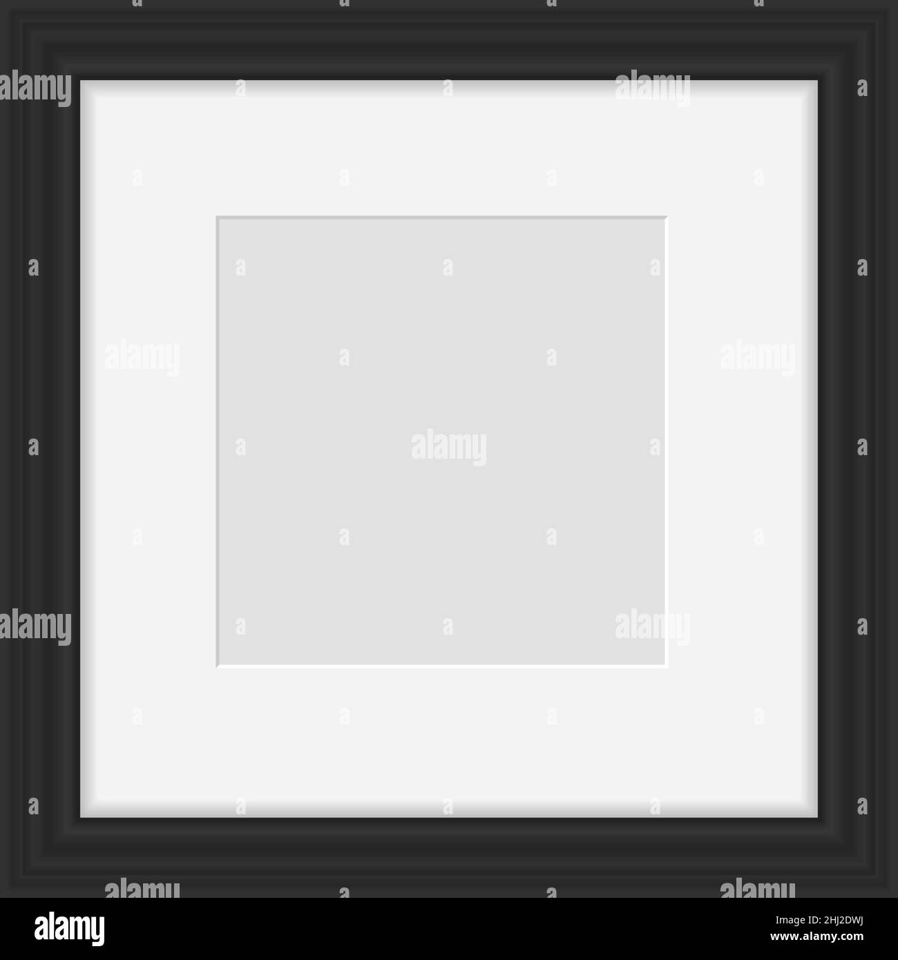 Black picture frame. Realistic border mockup for photo or painting ...