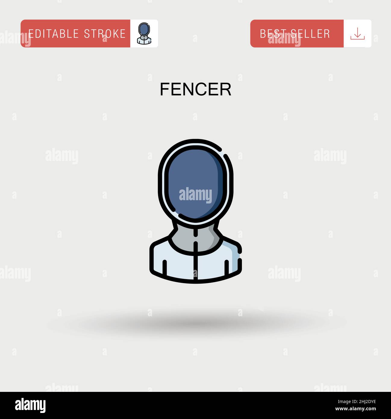 Fencer Simple vector icon Stock Vector Image & Art - Alamy