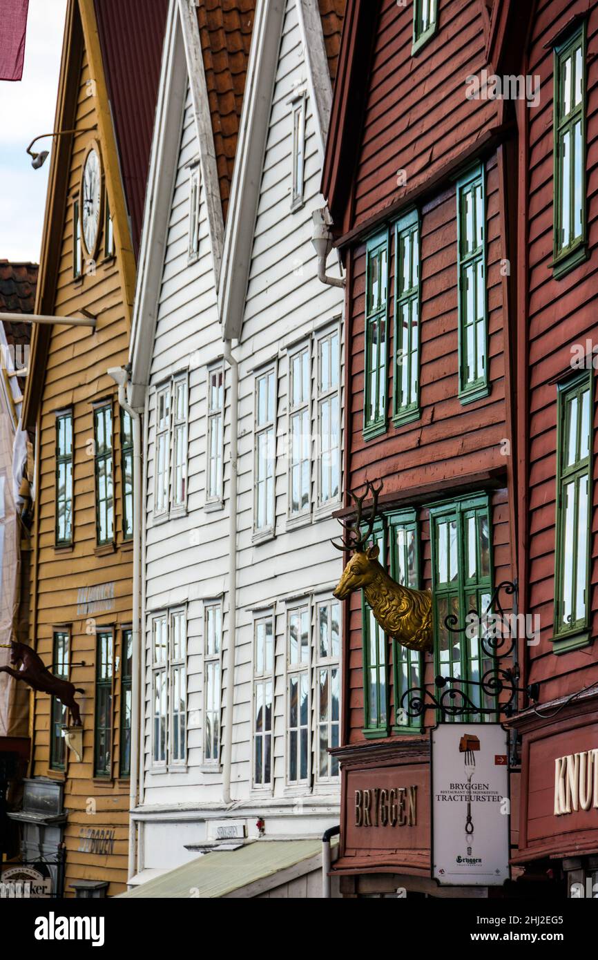 Typical Norwegian buildings in Norway Stock Photo - Alamy
