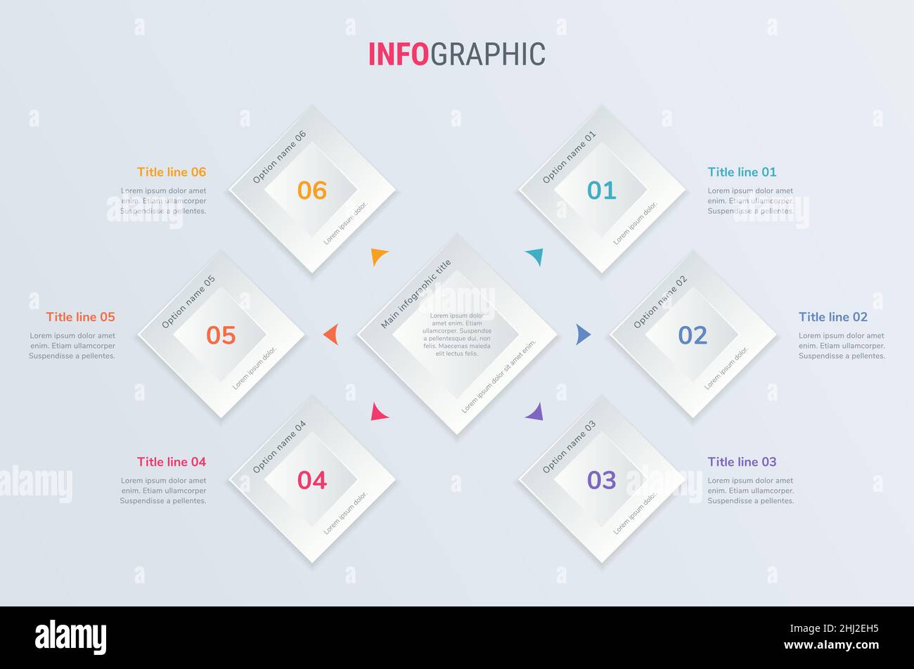 Vector infographics timeline design template with square elements ...