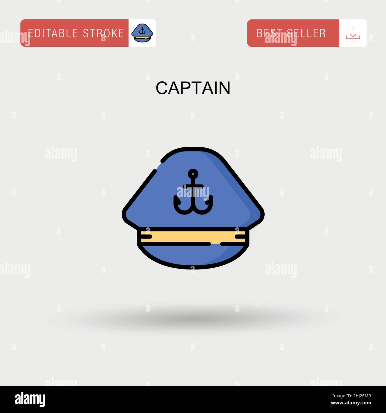 Captain Simple vector icon Stock Vector Image & Art - Alamy