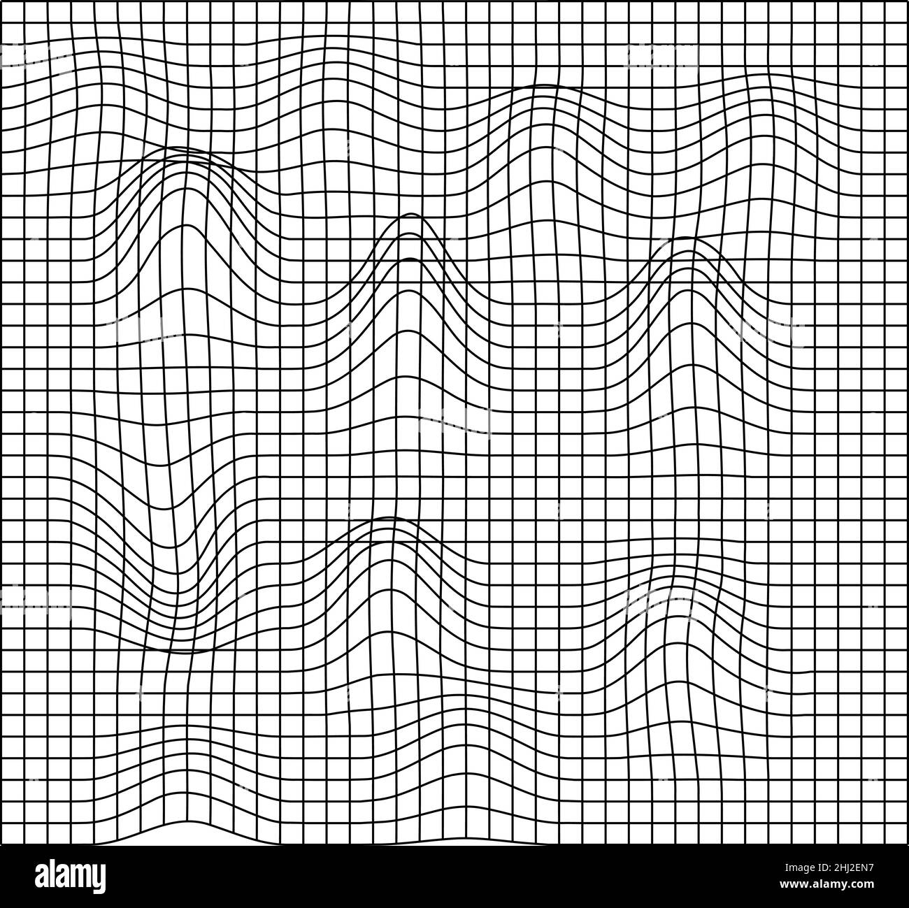 Distorted grid seamless pattern. Glitch. Retrowave, synthwave, vaporwave. Technology black and ...