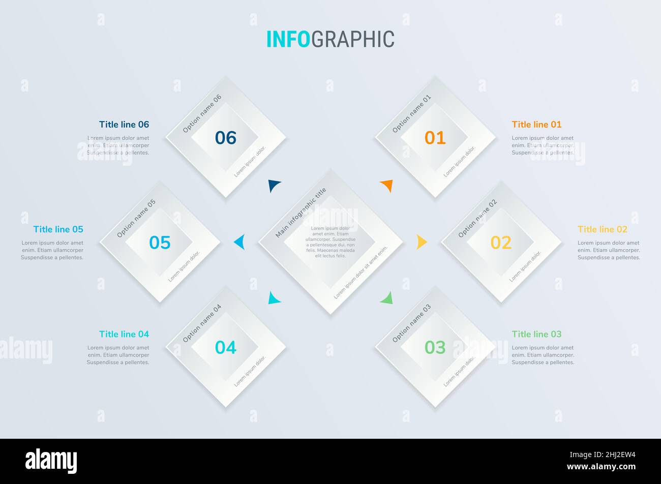 Vector infographics timeline design template with square elements ...