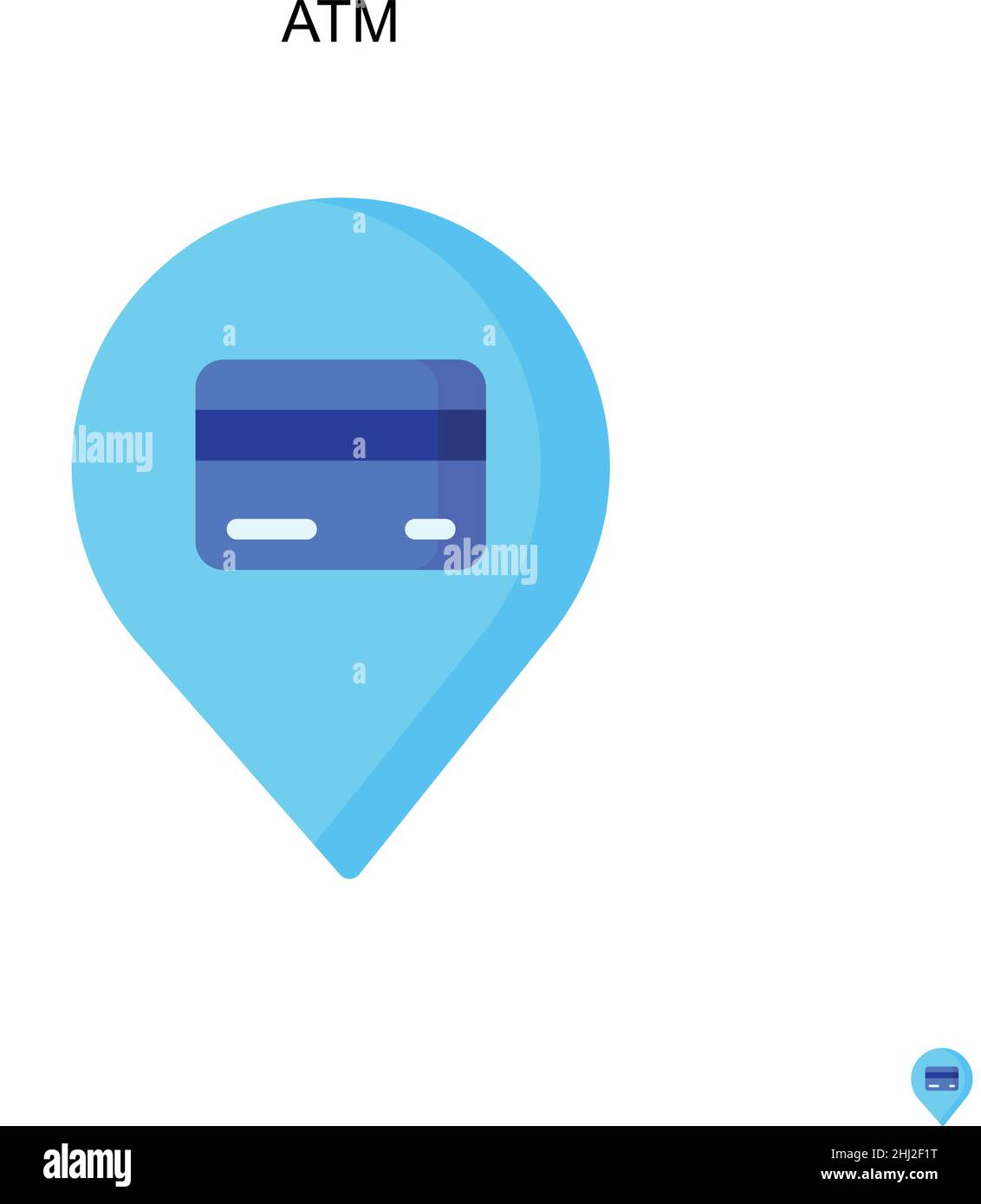 Atm Simple vector icon. Illustration symbol design template for web ...