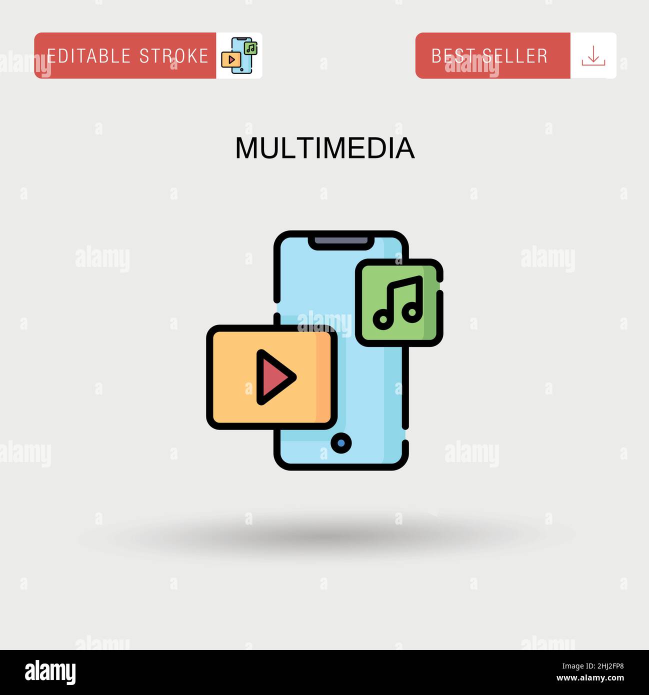 Multimedia Simple vector icon Stock Vector Image & Art - Alamy