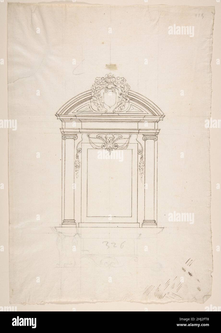 Design for a Wall Tomb 16th century Anonymous, French, 16th century ...