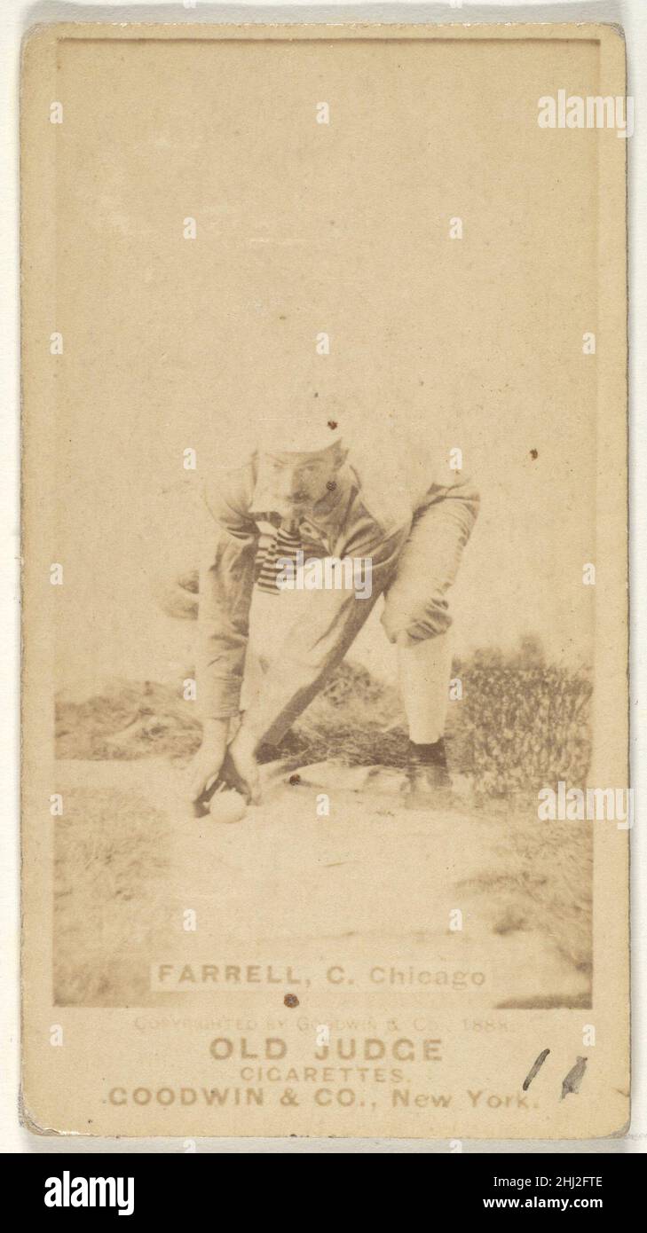 Charles Andrew "Duke" Farrell, Catcher, Chicago, from the Old Judge ...