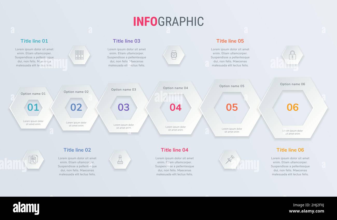 Vector infographics timeline design template with honeycomb elements ...