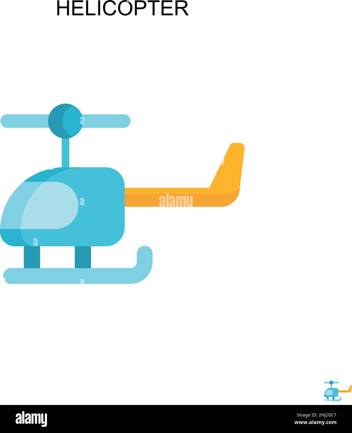 Helicopter Simple vector icon. Illustration symbol design template for ...