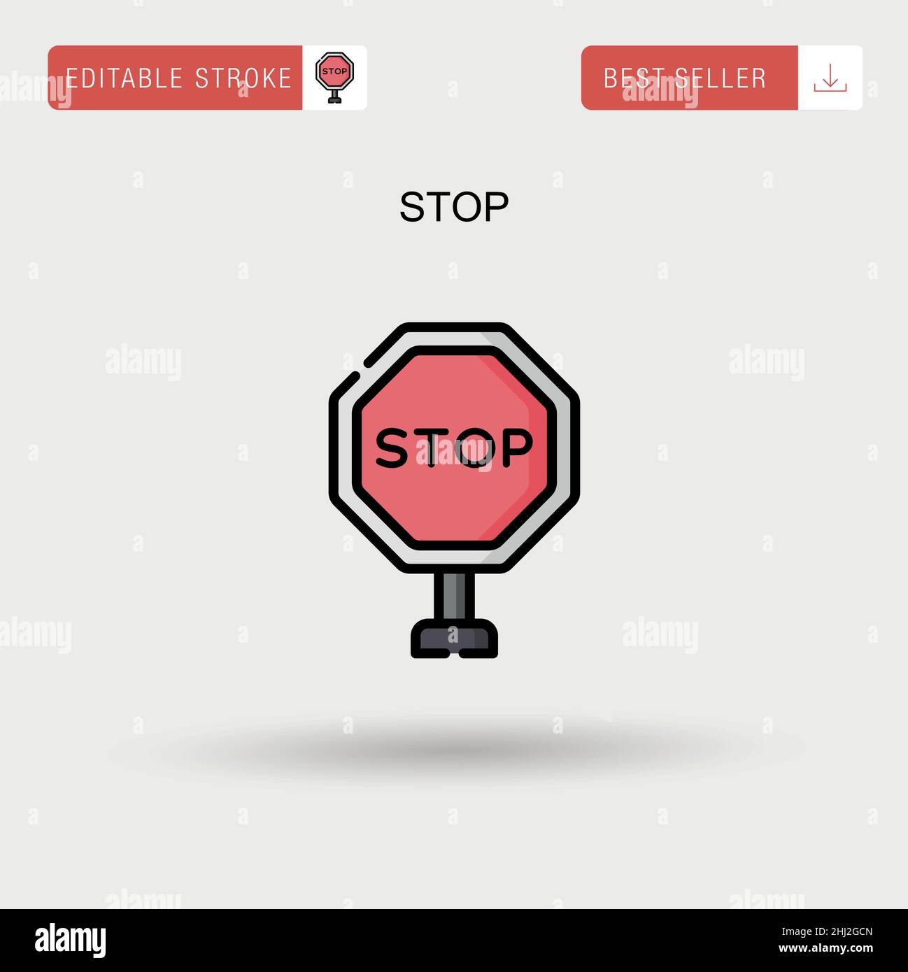 Stop Simple vector icon Stock Vector Image & Art - Alamy