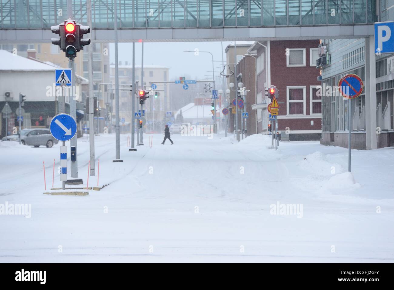 winter landscape of small town Salo in Finland Stock Photo - Alamy