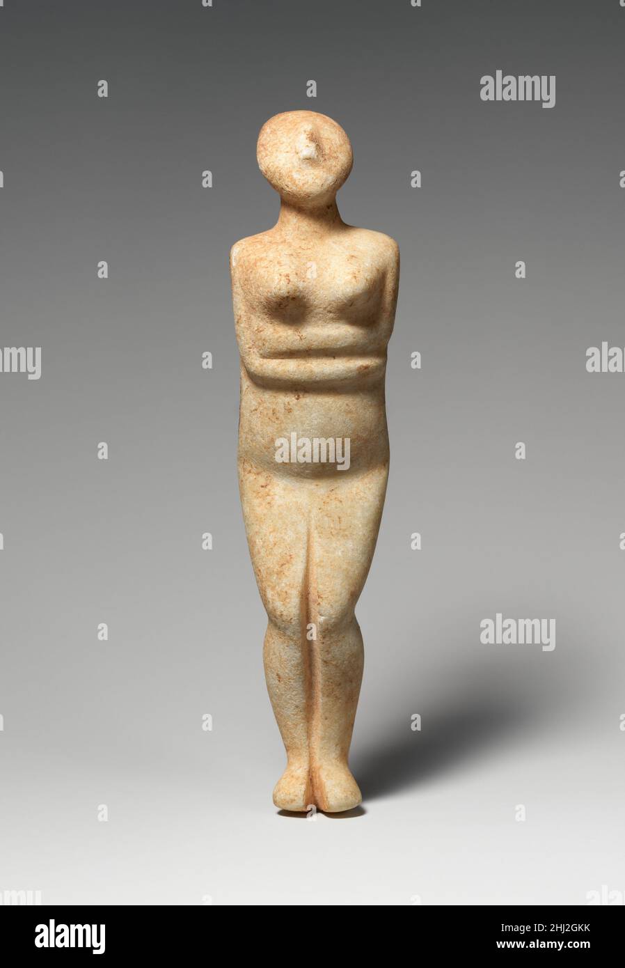 Marble female figure 2700–2600 B.C. Cycladic With head thrown back ...