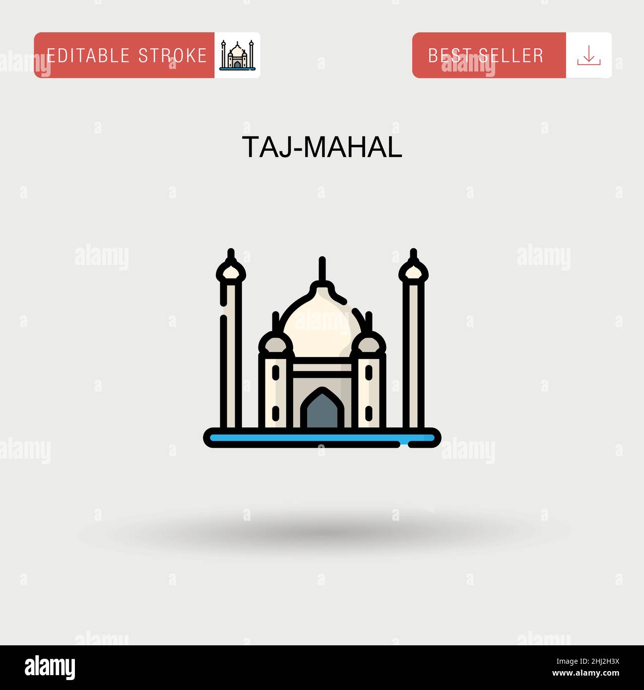 Taj-mahal Simple vector icon Stock Vector Image & Art - Alamy