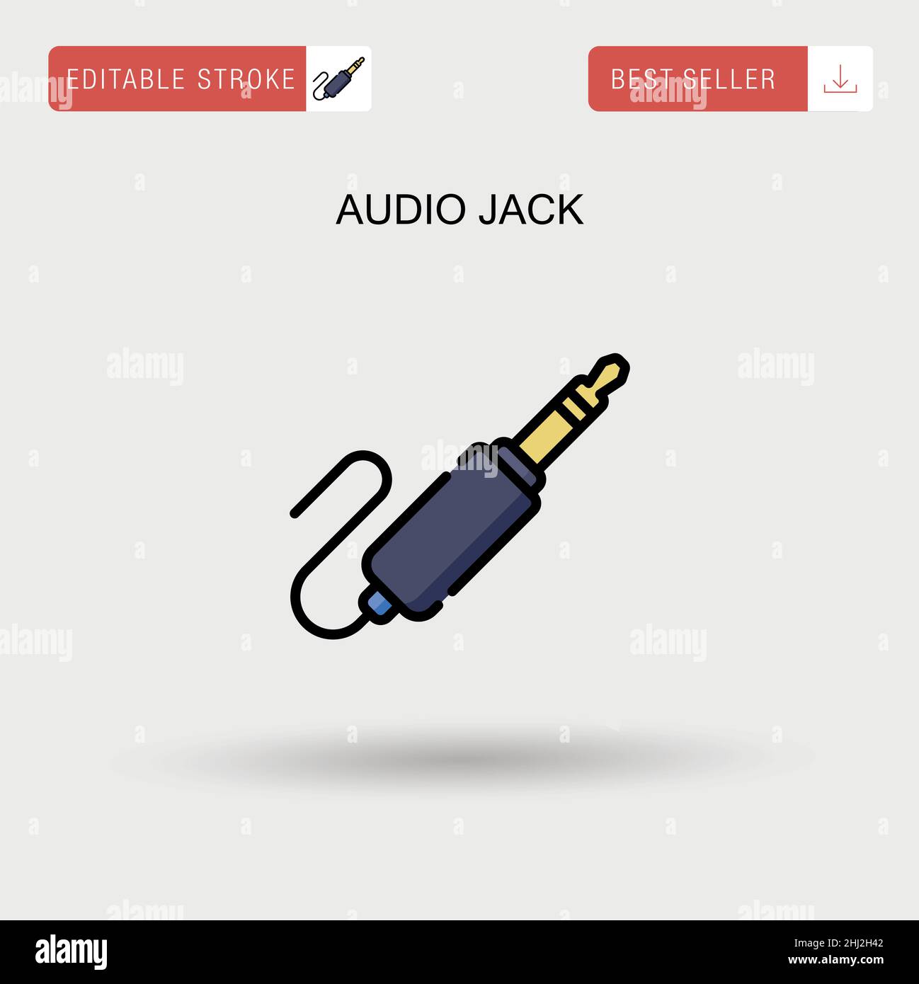 Audio jack Simple vector icon Stock Vector Image & Art - Alamy
