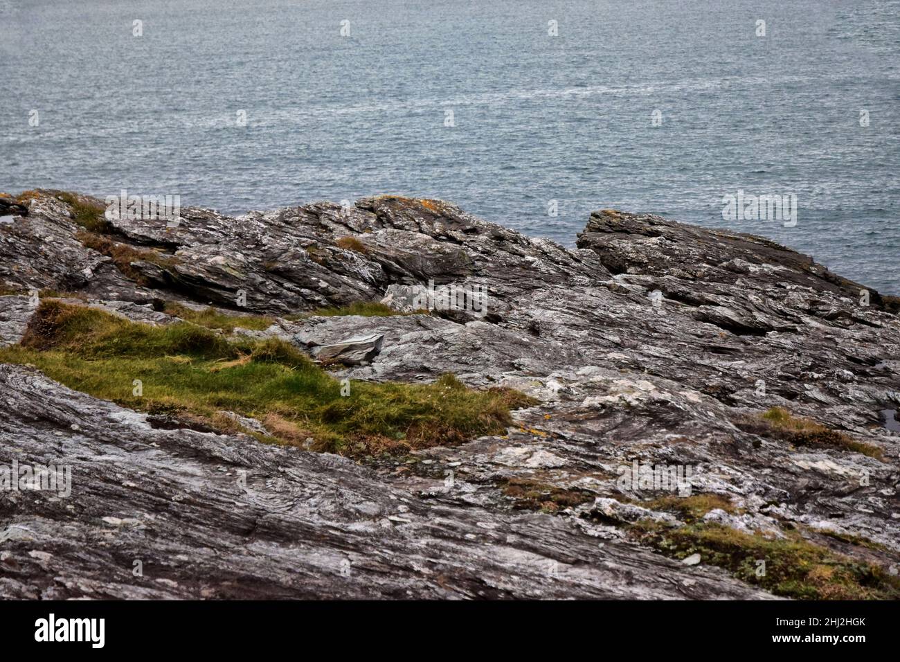 , sea and rocks trearddur bay, anglesey, holy island, north wales, uk ...