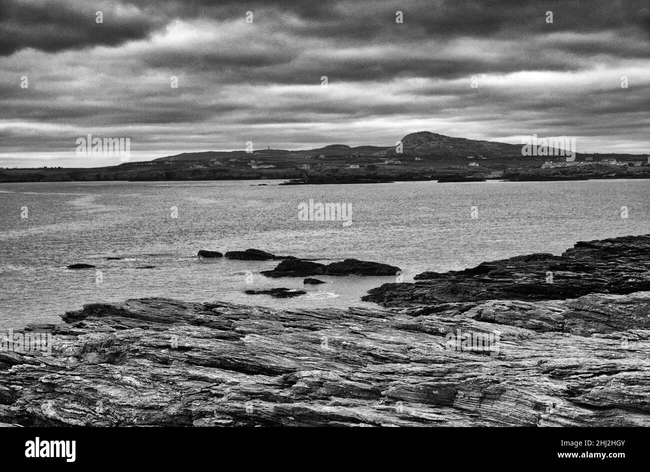 , sea and rocks trearddur bay, anglesey, holy island, north wales, uk ...