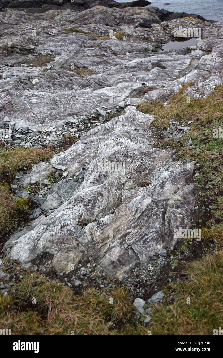 , sea and rocks trearddur bay, anglesey, holy island, north wales, uk ...