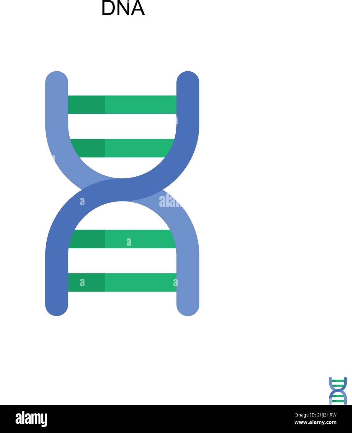 Dna Simple vector icon. Illustration symbol design template for web ...